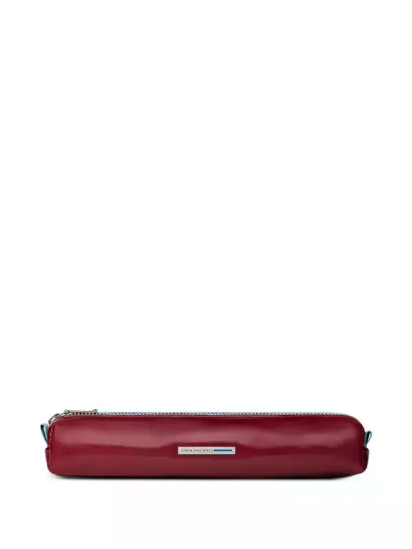 PIQUADRO Leather Pencil Case - Red