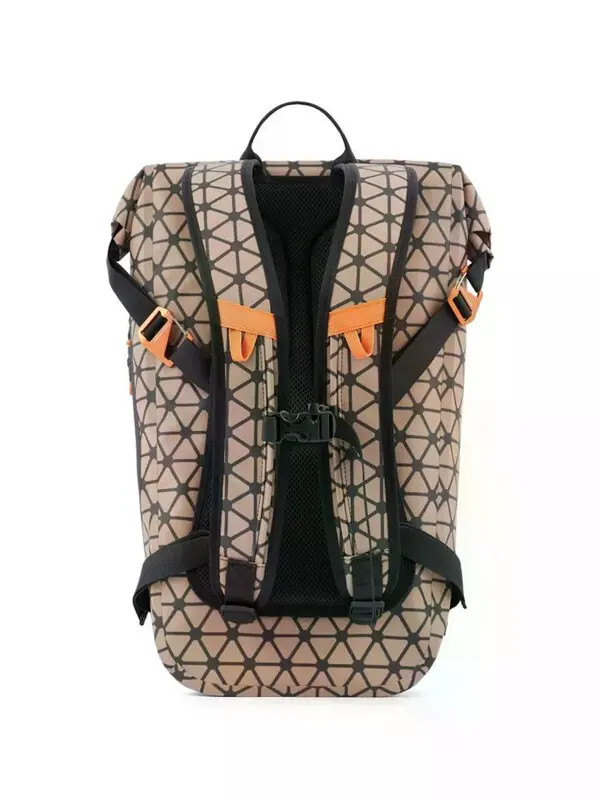 PIQUADRO Watertight Roll-top Backpack With Geometric Print