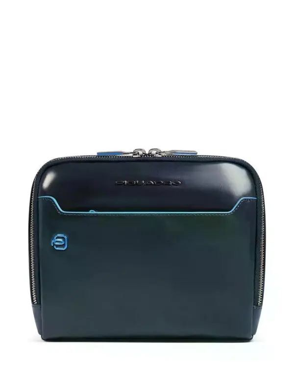 PIQUADRO Leather Crossbody Bag - Blue