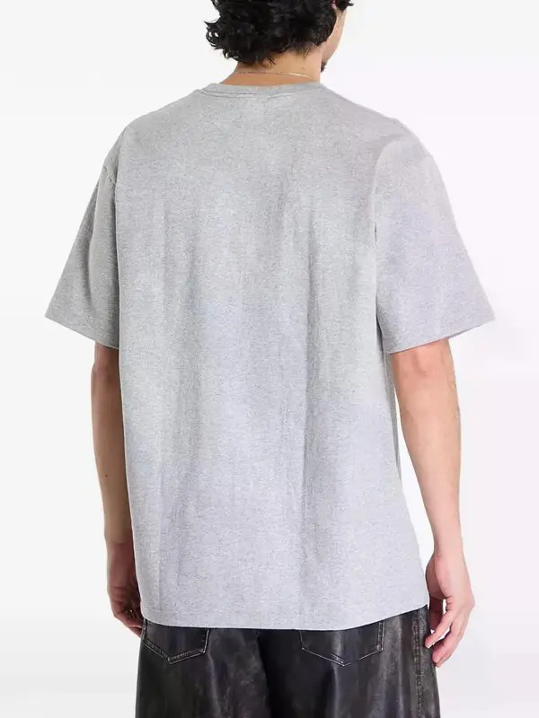 A BATHING APE Check Logo T-shirt - Grey