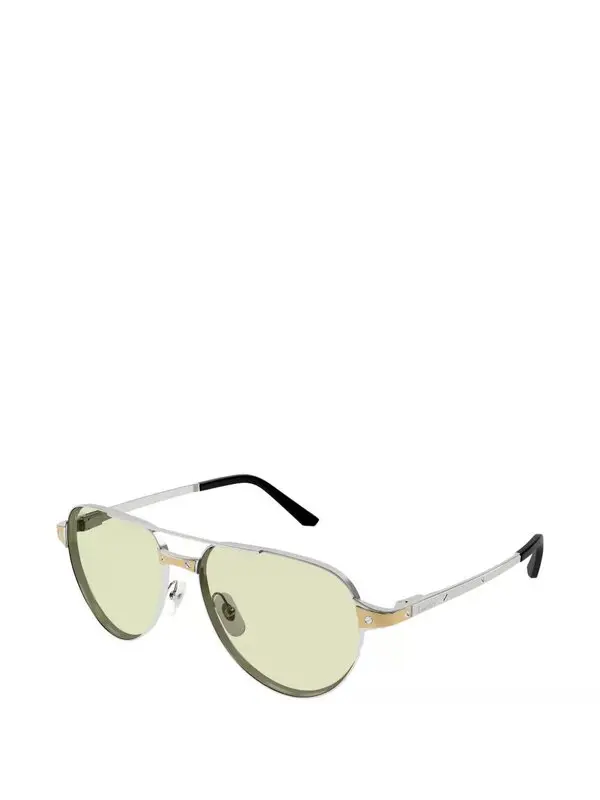 Cartier Pilot-frame Sunglasses - Silver