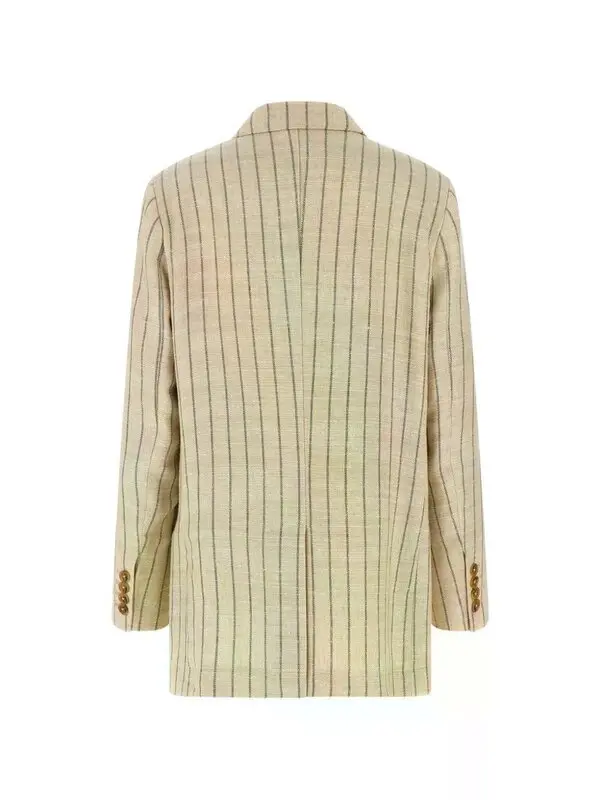 BLAZÉ MILANO Double-breasted Striped Blazer - Neutrals