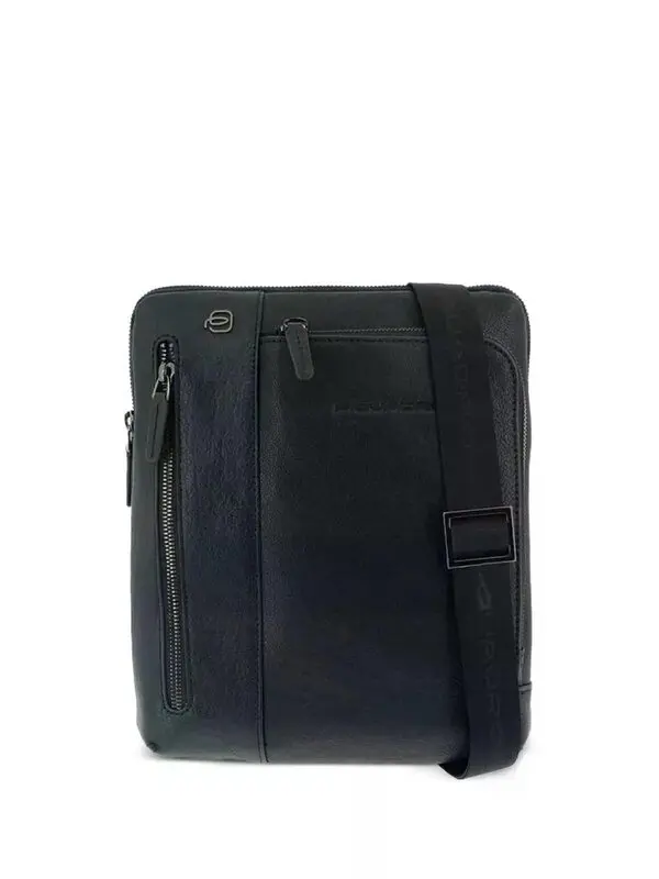 PIQUADRO Zip-up Crossbody Bag With Logo Detail - Black