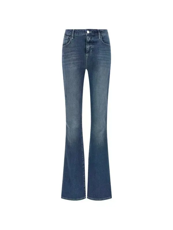 L'Agence Flared Stone-washed Jeans