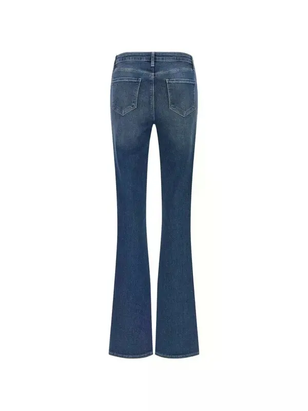 L'Agence Flared Stone-washed Jeans