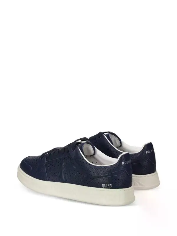 Premiata Quinn Perforated Leather Sneakers - Blue