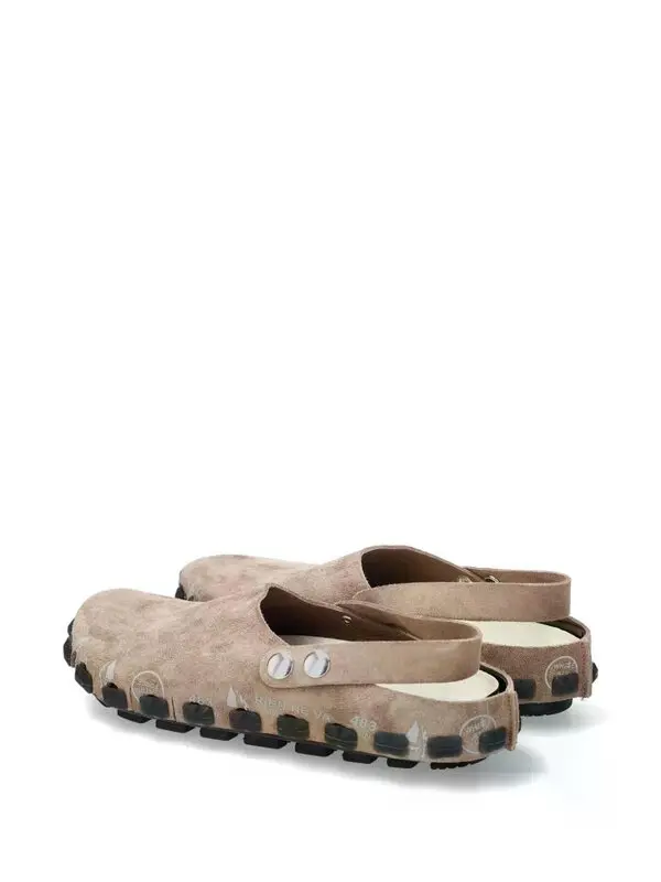 Premiata Ivy Suede Clogs - Brown