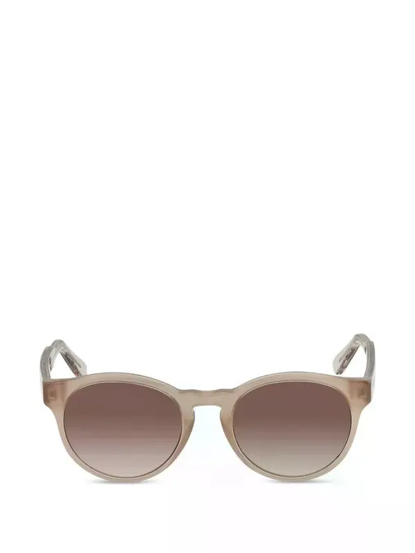 FERRAGAMO Full Rim Round Sunglasses - Neutrals