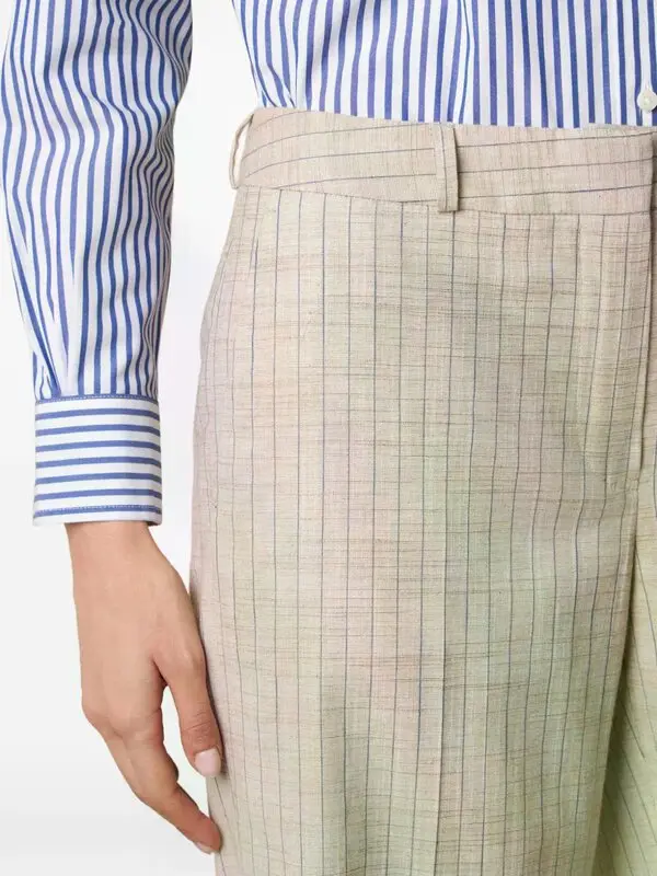 Brooks Brothers Wide-leg Pinstripe Trousers