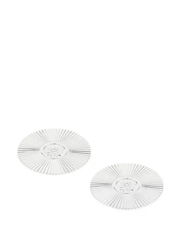 Christofle Palmettes Malmaison Glass Coasters - Silver