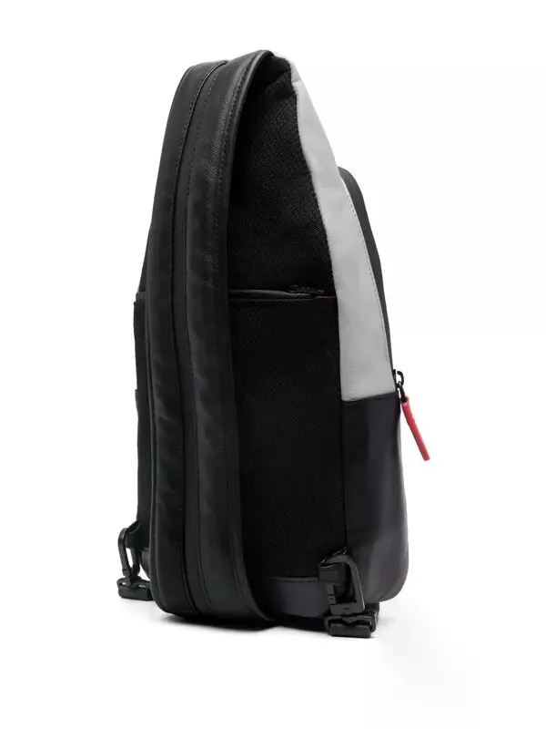 PIQUADRO Embossed Logo Calf Leather Backpack