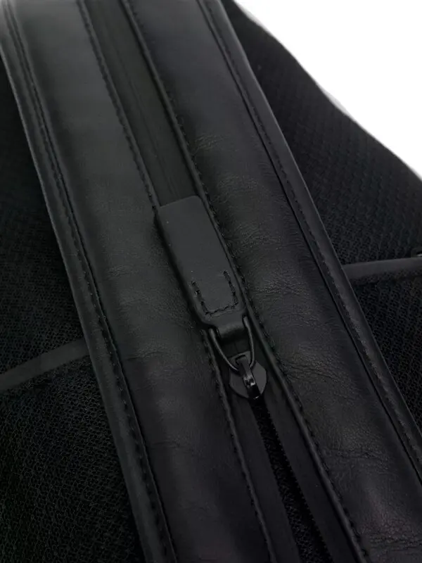 PIQUADRO Embossed Logo Calf Leather Backpack