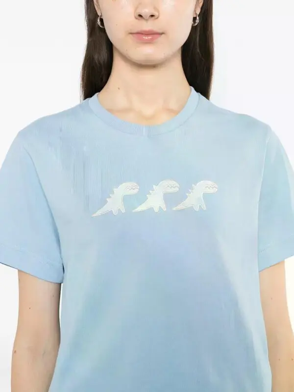 AGNES B. Applique Dino T-shirt - Blue