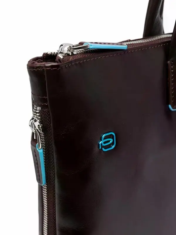 PIQUADRO Logo Leather Briefcase
