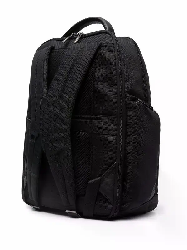 PIQUADRO Panelled Leather Backpack