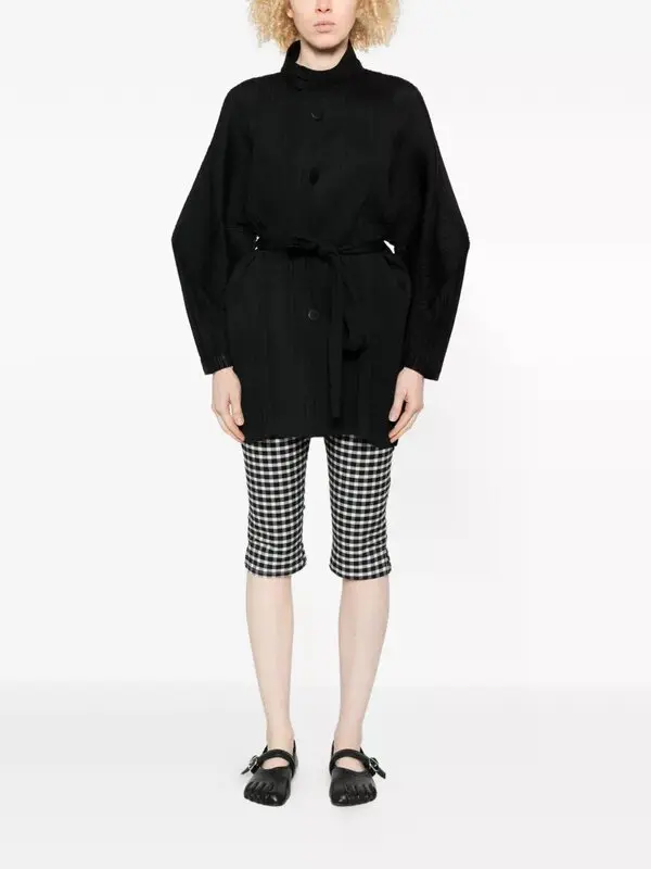 Issey Miyake Buttoned Plissé Coat