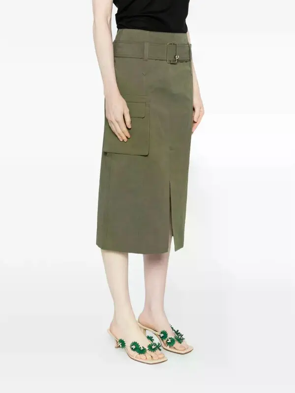 ISABELLE BLANCHE Belted Midi Skirt