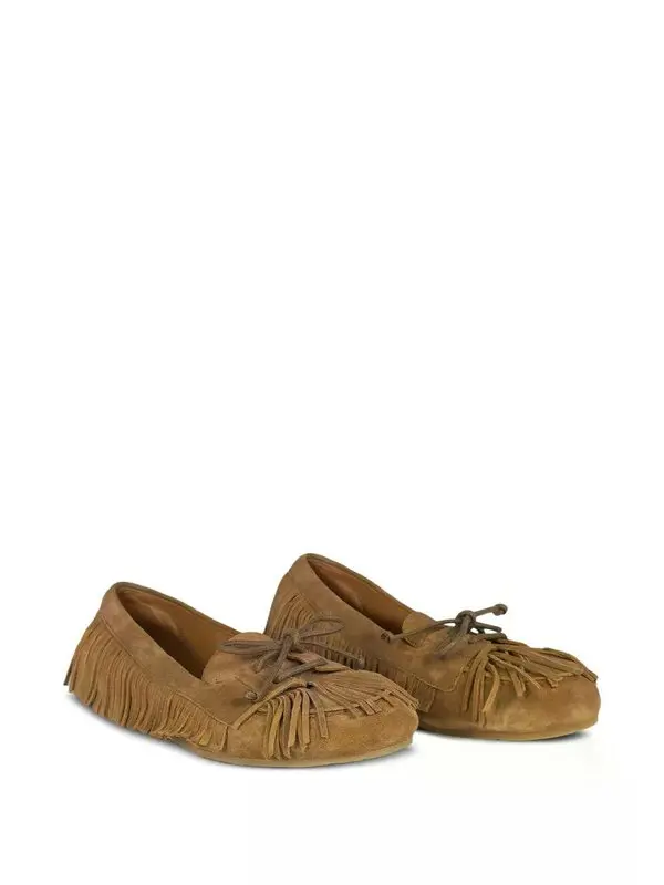 VIC MATIE Fringed Suede Loafers