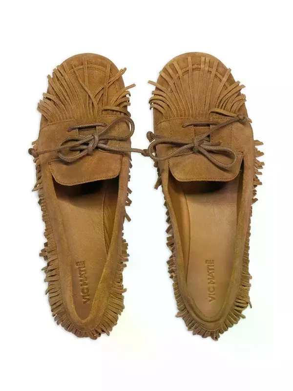 VIC MATIE Fringed Suede Loafers