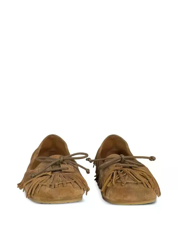 VIC MATIE Fringed Suede Loafers