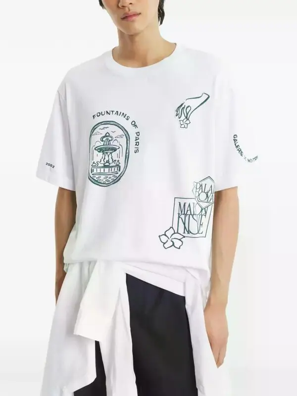 Maison Kitsuné Art Nouveau Graphic-print T-shirt - White