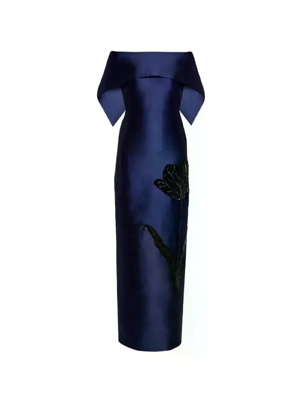 Erdem Off-the-shoulder Embellished Maxi Dress