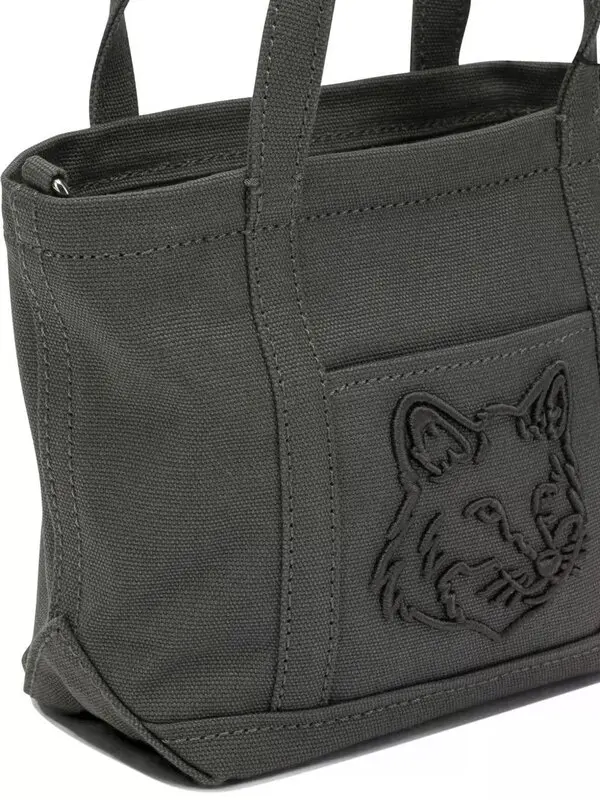 Maison Kitsuné Fox Head Tote Bag - Grey