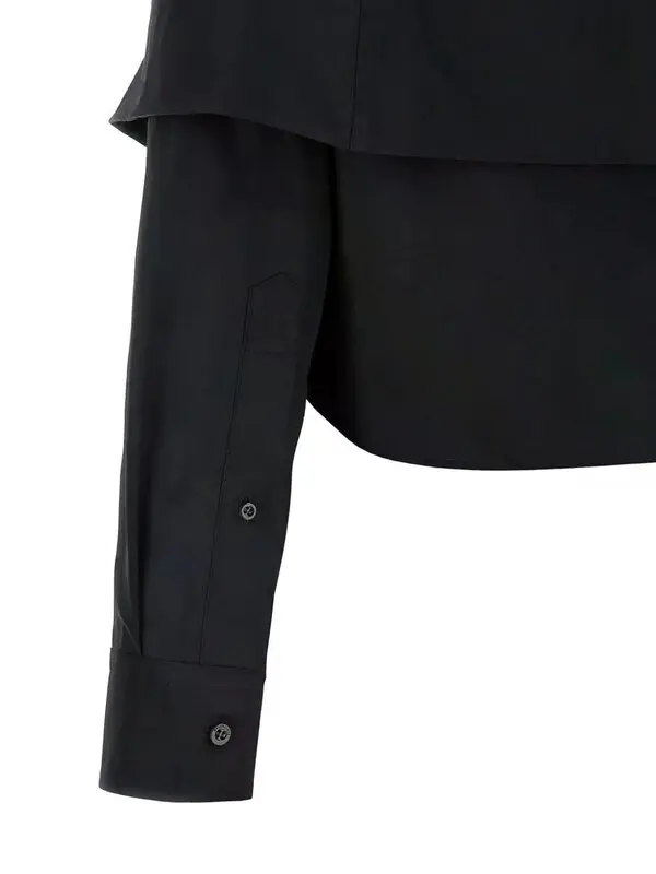 Balenciaga Off-shoulder Shirt With Tie Detail