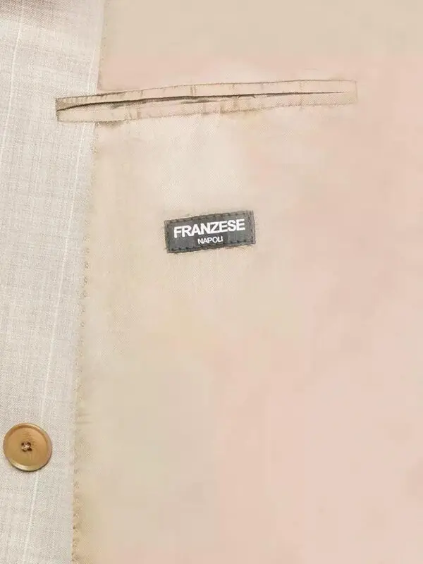 FRANZESE COLLECTION Lady Diana Double-breasted Pinstripe Suit - Neutrals