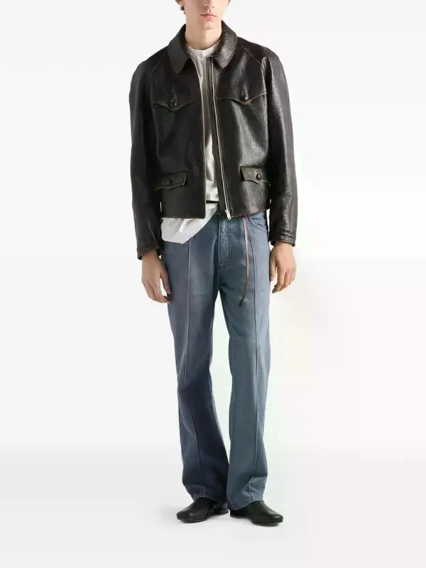 Prada Nappa Leather Jacket - Brown