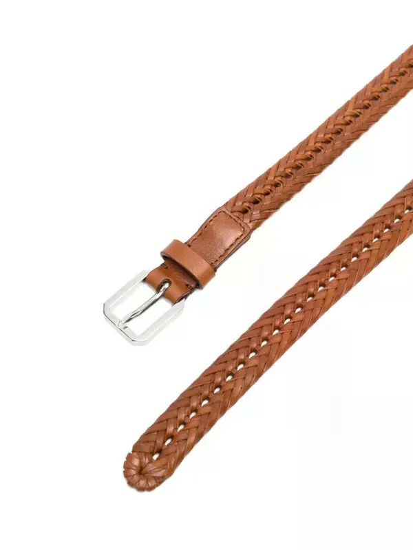 TOM FORD Braided Leather Belt - Neutrals