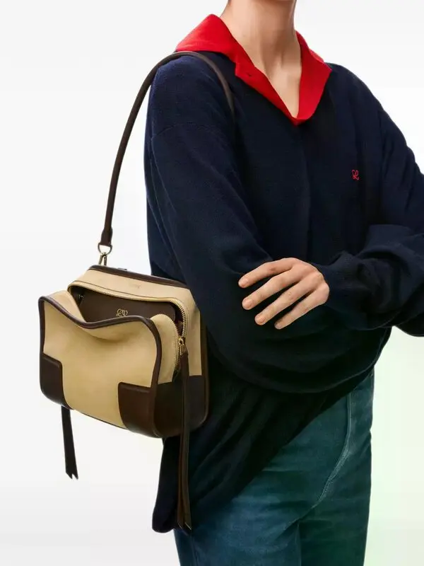 Loewe Colourblock Handle Tote Bag - Neutrals