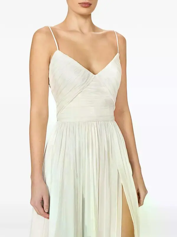 Costarellos Fayla Draped Pleated Maxi Dress