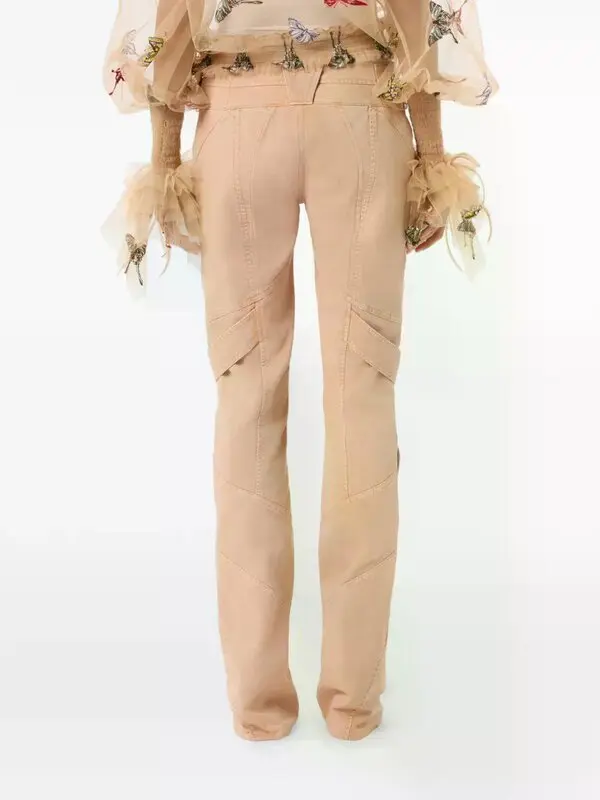 Blumarine Belted Paneled Trousers