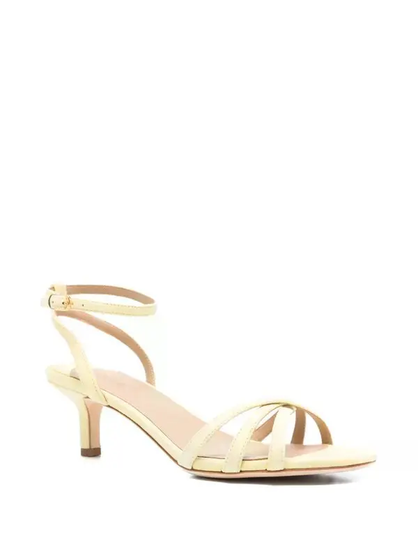 Ralph Lauren Kendyl Suede Crossover-strap Sandals - Yellow