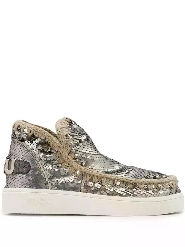 Mou Round Toe Sequin Eskimo Sneakers
