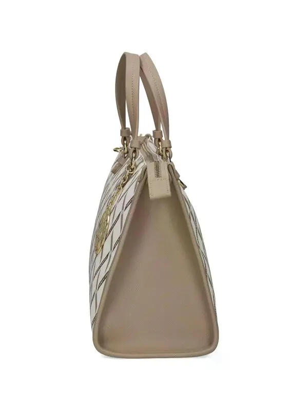 Armani Exchange Patterned Tote With Logo Charm