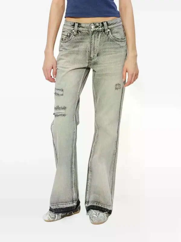 MISBHV Distressed Flared Jeans