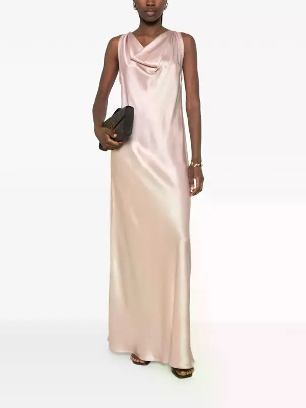 Antonelli Firenze Embellished Cowl Neck Maxi Dress - Pink