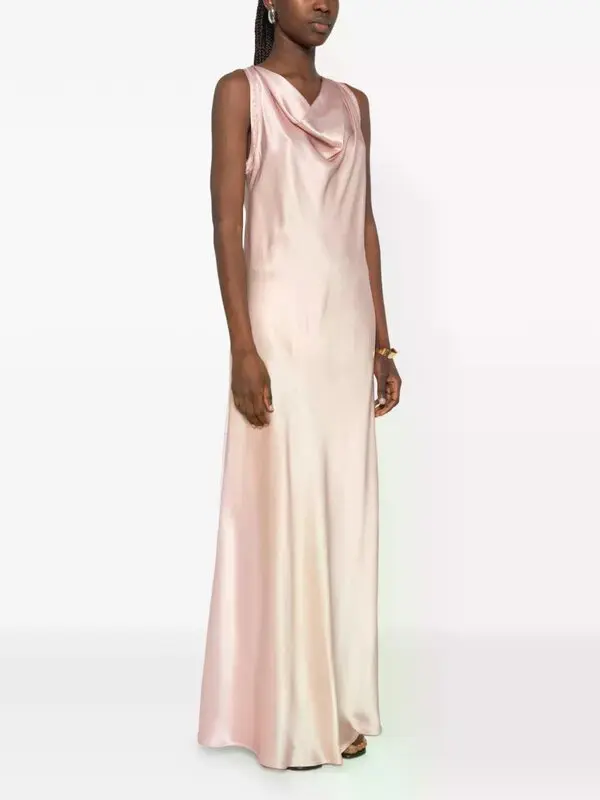 Antonelli Firenze Embellished Cowl Neck Maxi Dress - Pink