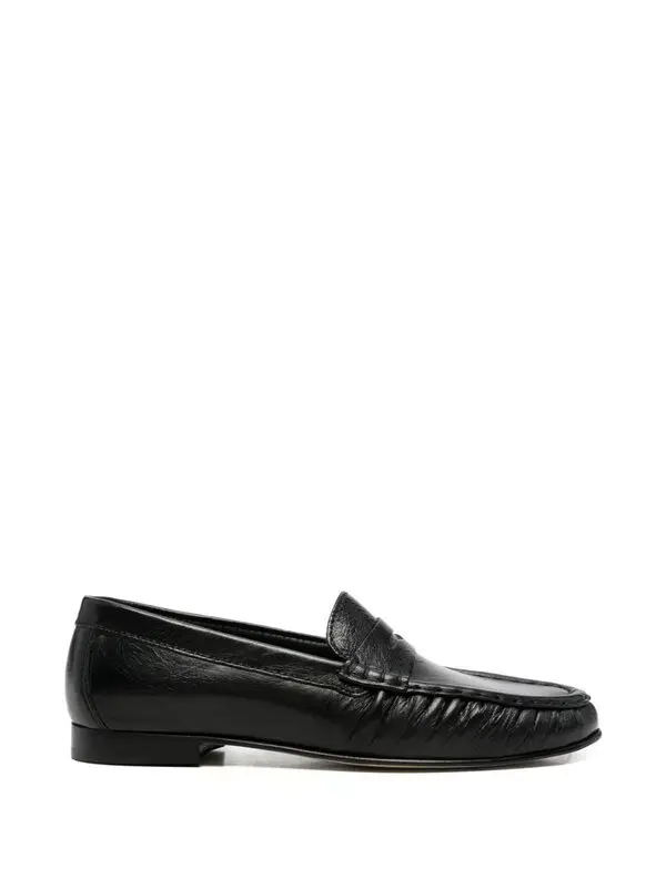POEVE Leather Loafers - Black