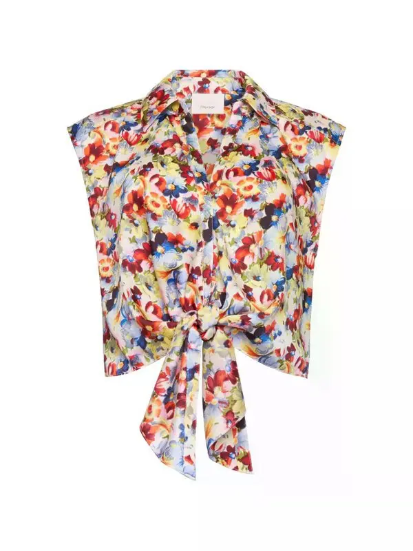 Cinq À Sept Sleeveless Floral Print Top