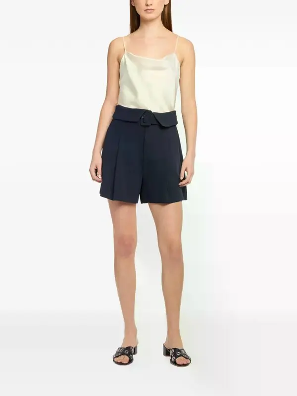 Cinq À Sept Lorena Belted Pleated Short - Blue