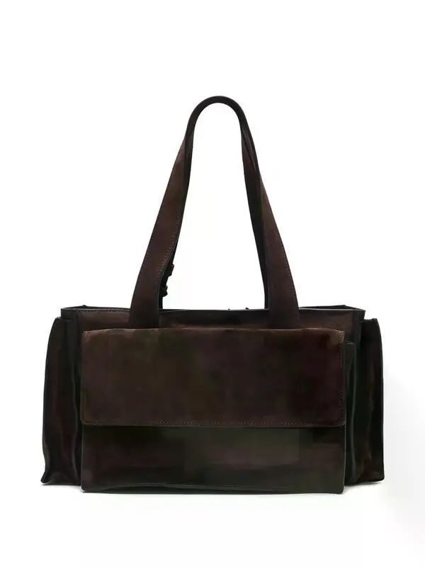 Miu Miu Utilitarian Suede Tote Bag - Brown