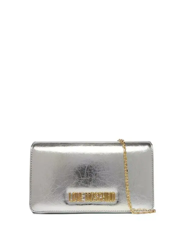 Moschino Small Crossbody Bag With -tone Chain Strap - Silver