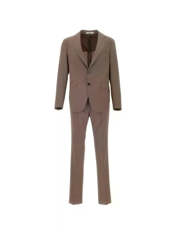 Tagliatore Single-breasted Wool Suit - Brown