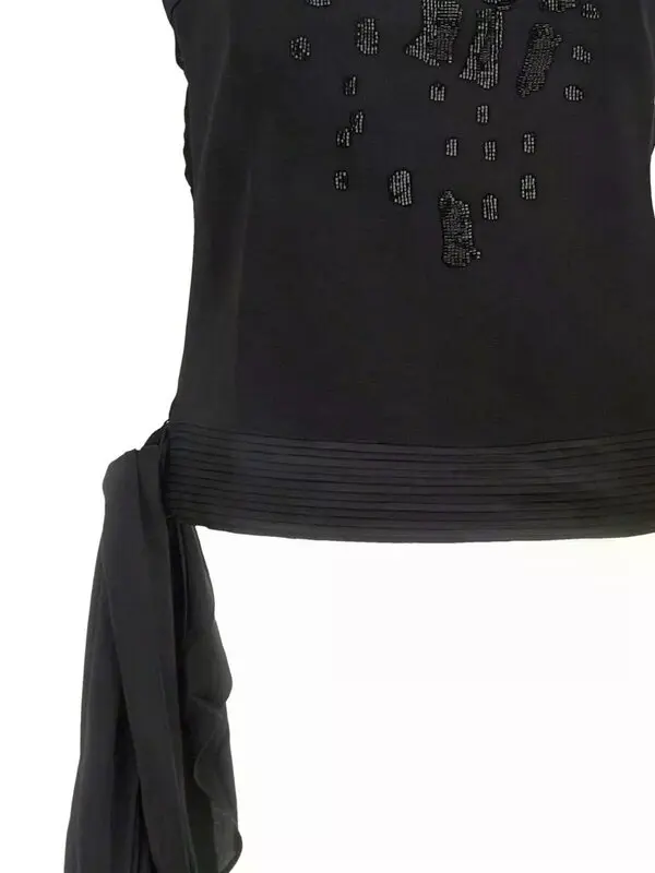 JACQUES Name Jewel-embroidered Top