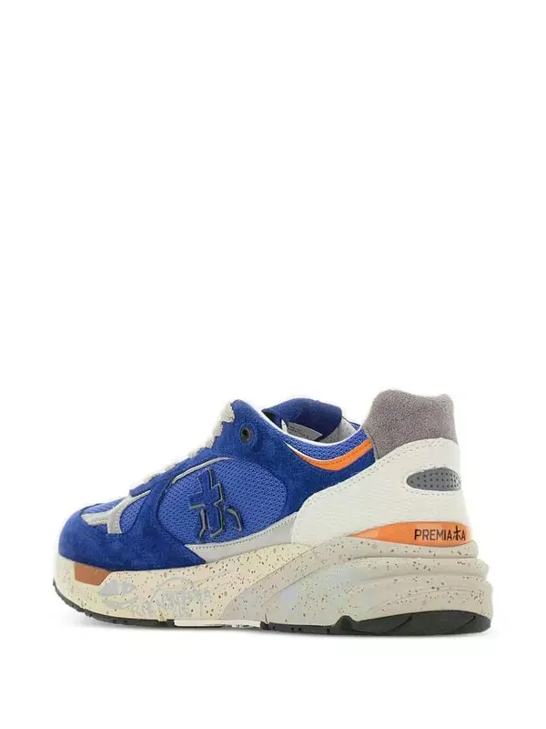 Premiata Suede Panelled Lace-up Sneakers - Blue