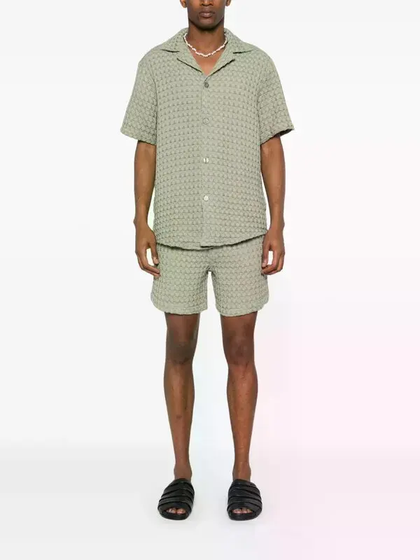 OAS Company Cuba Camp-collar Shirt - Green
