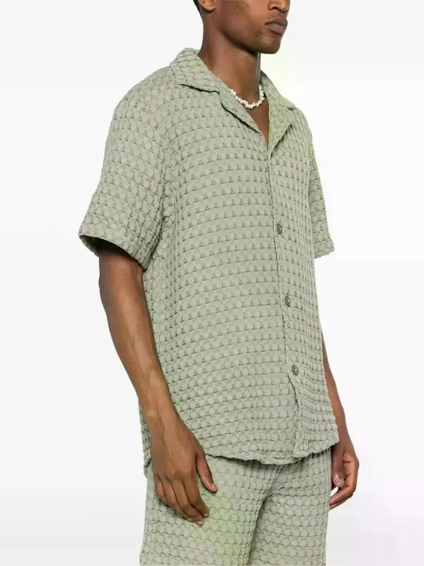OAS Company Cuba Camp-collar Shirt - Green